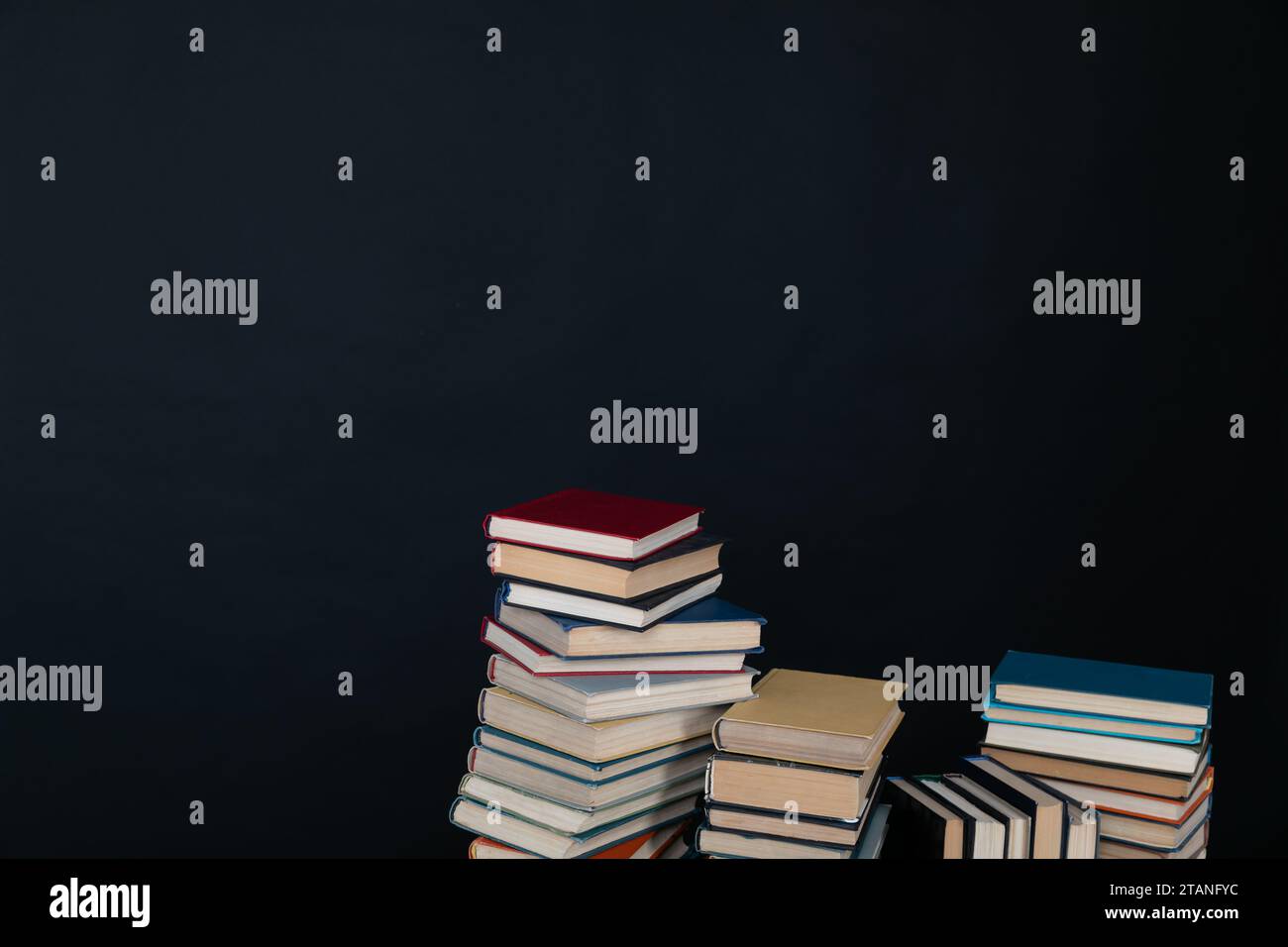 Lots of educational books for knowledge as background Stock Photo - Alamy