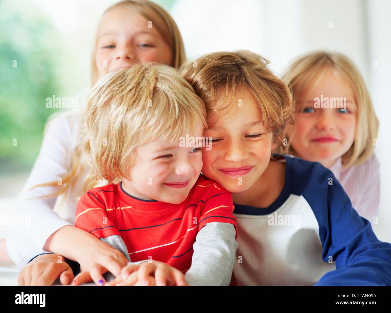 Brothers support hi-res stock photography and images - Alamy