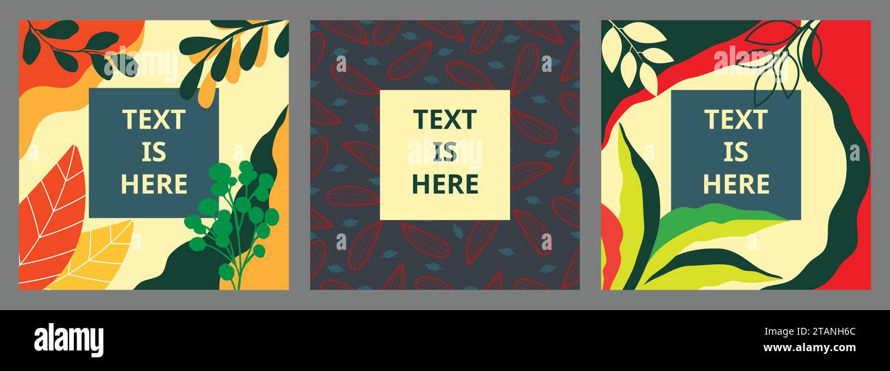 Greeting and invitations Card Set. Unique and creative universal ...