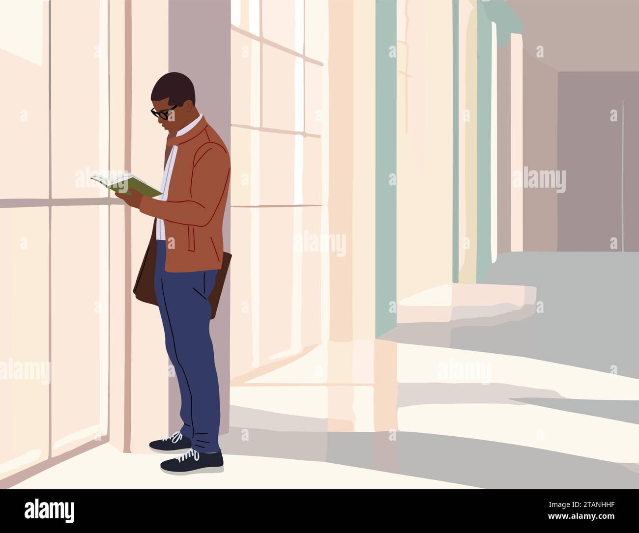 People in hallway Stock Vector Images - Alamy