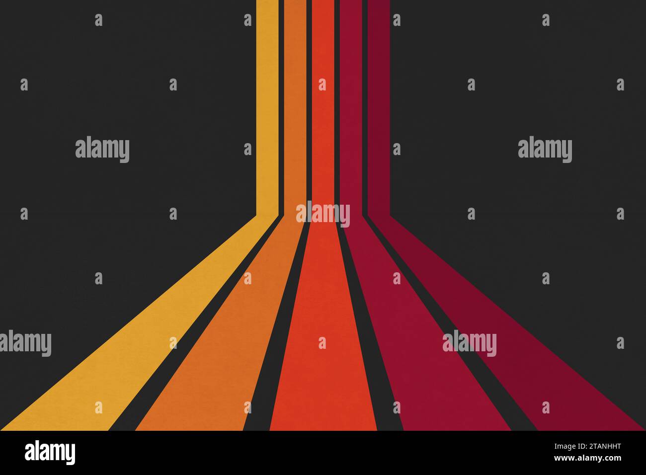 Retro style gradient perspective strips background wallpaper Stock ...