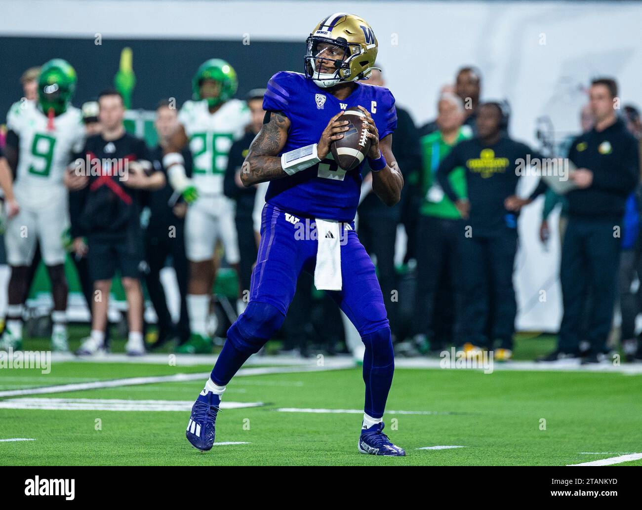 Allegiant Stadium. 01st Dec, 2023. NV U.S.A. Washington quarterback ...