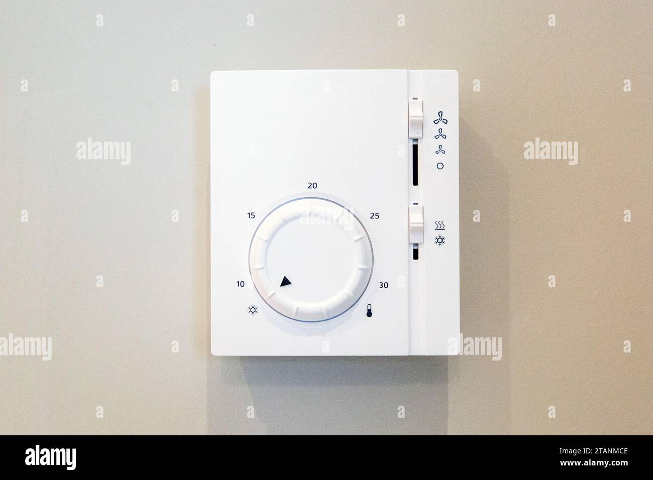 Air conditioner control panel for room climate system mounted on the ...