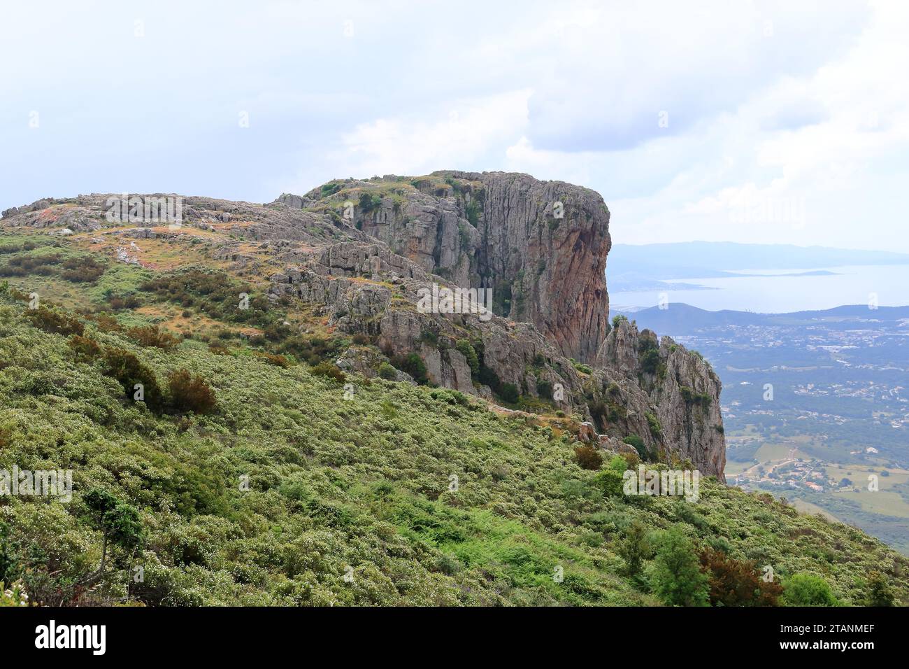 View from the top of Monte Gozzi at Corsica Stock Photo - Alamy