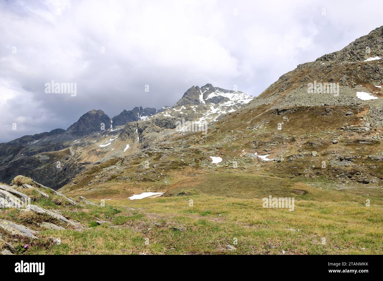Passo Spluga ( Splügen Pass ) is marking the boundary between Italy and ...