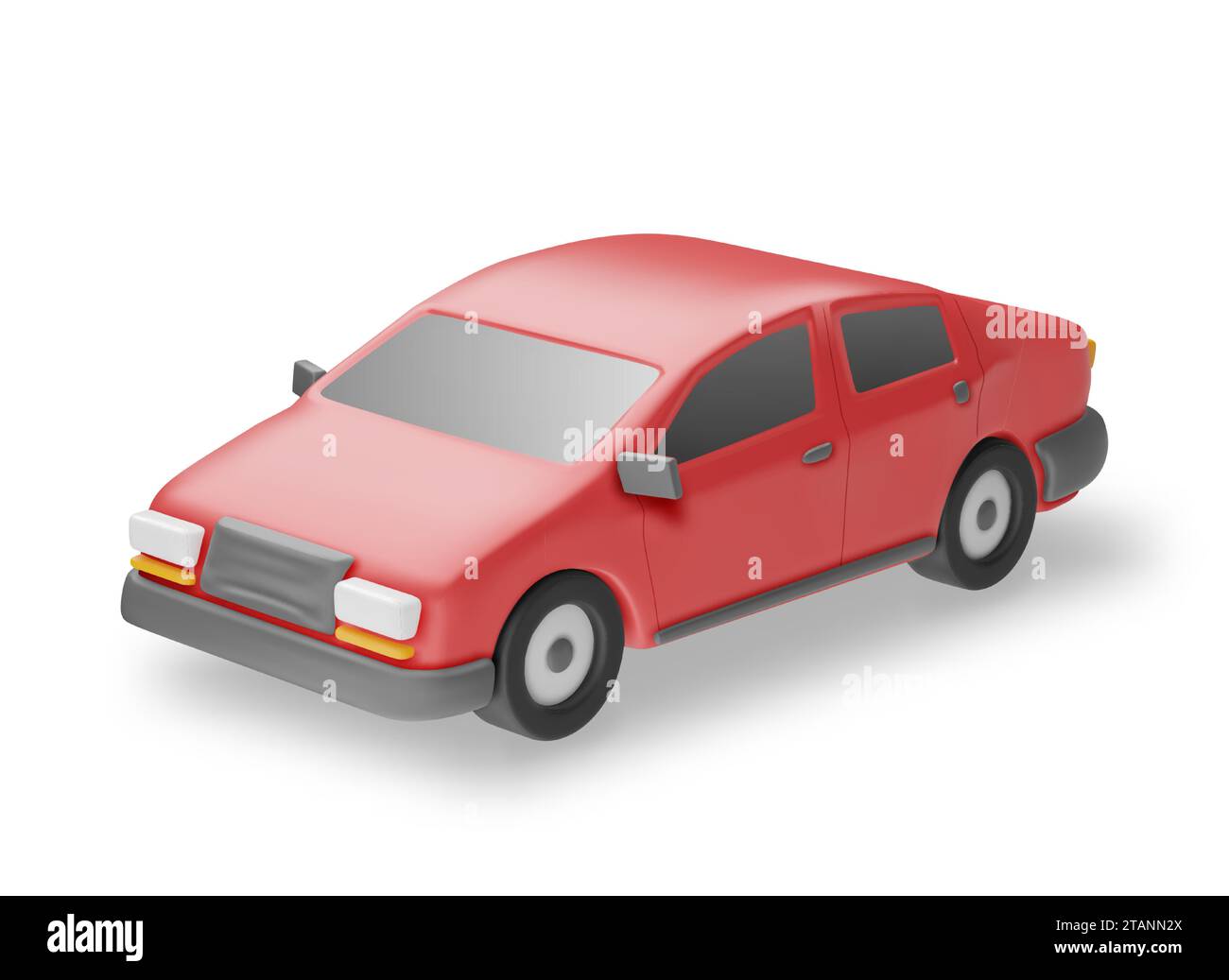 3D Red Car Vintage Model Isolated Stock Vector Image & Art - Alamy