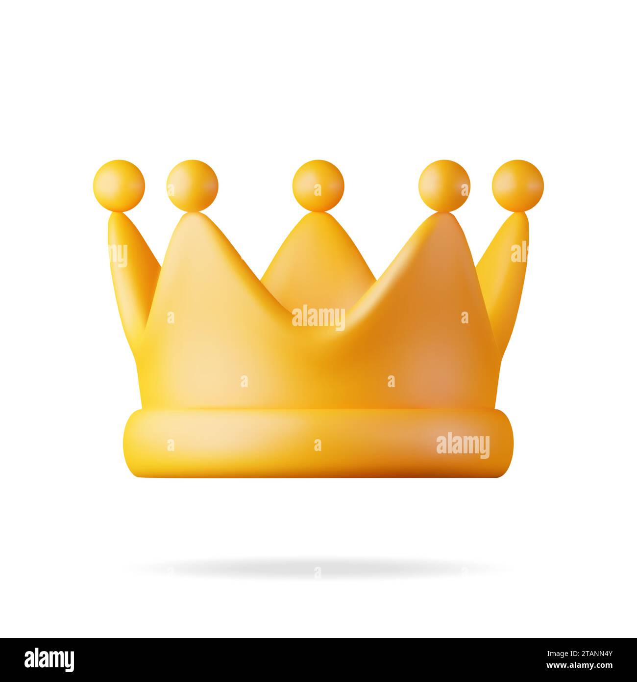 3D Gold Crown Icon Isolated on White Stock Vector Image & Art - Alamy