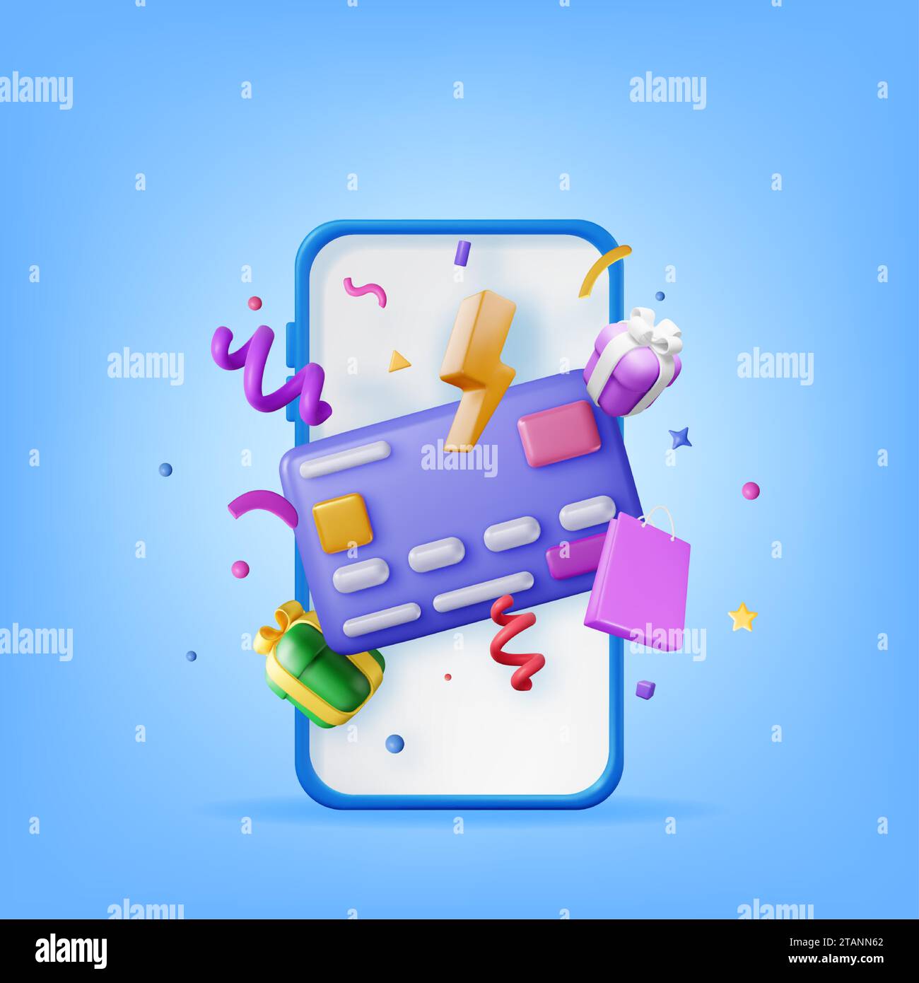 Isolated modern shopping box Stock Vector Images - Alamy
