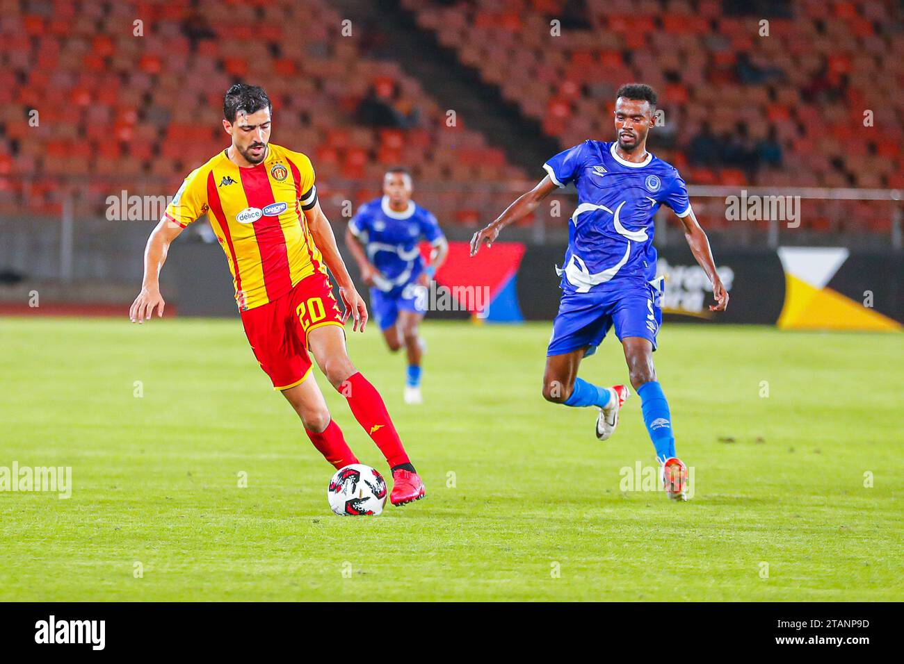 DAR ES SALAAM, TUNISIA – DECEMBER 1: Yasir Mozamil Mohamed El Tayed of Al Halil and Houssam ...