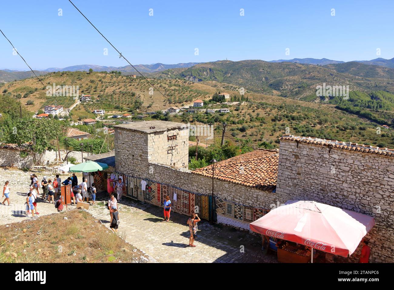 September 10 2023 - Berat Berati in Albania: People vistit the old ...