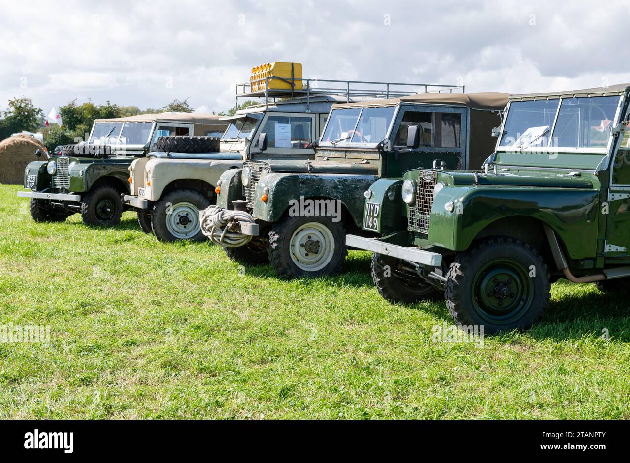 Drayton.Somerset.United Kingdom.August 19th 2023.A row of antique Land ...