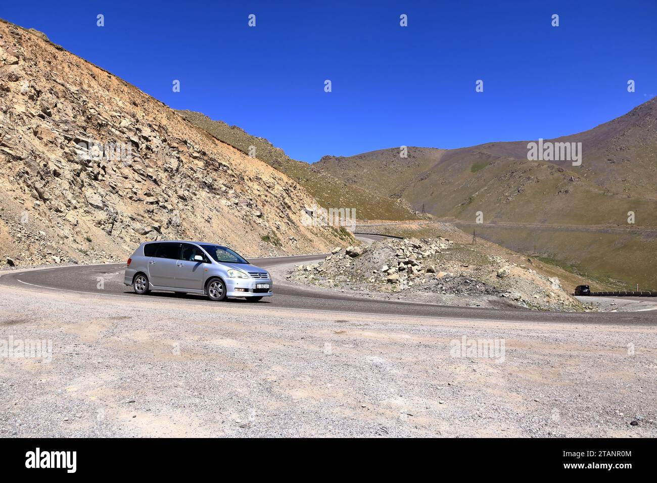 August 20 2023 - Too-Ashuu pass near Bishkek in Kyrgyzstan, Central ...
