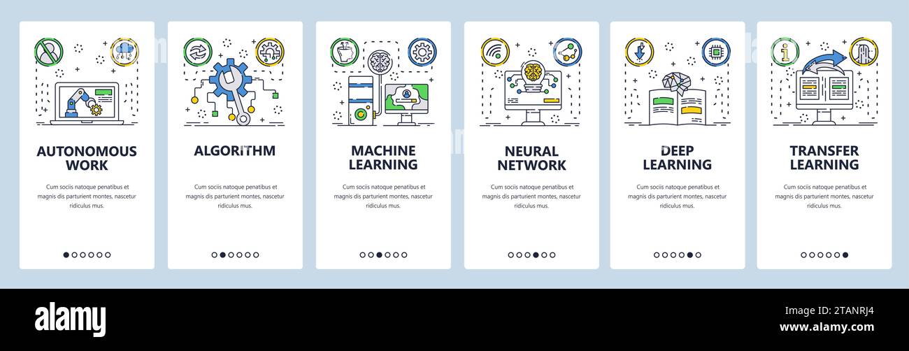 Machine learning vector website template hi-res stock photography and ...