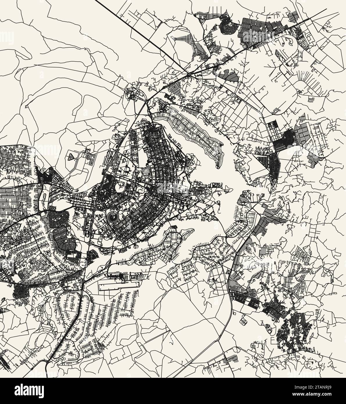 Vector City road Map of Brasilia, Brazil Stock Vector Image & Art - Alamy