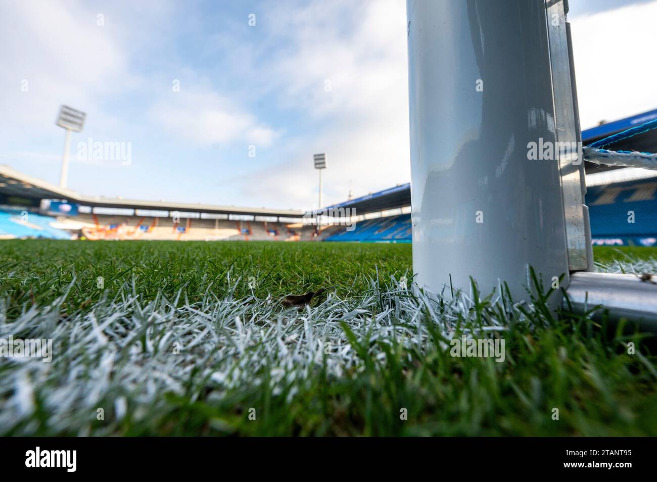 Football pitch stadium goalposts hi-res stock photography and images ...