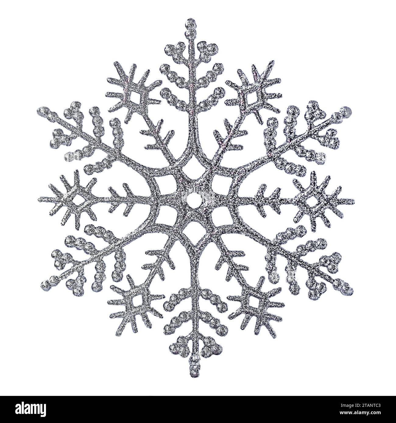 Snowflake isolated on white background Stock Photo - Alamy