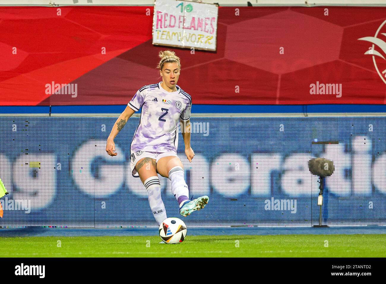 Leuven, Belgium. 01st Dec, 2023. Scotland's Nicola Docherty (2 ...