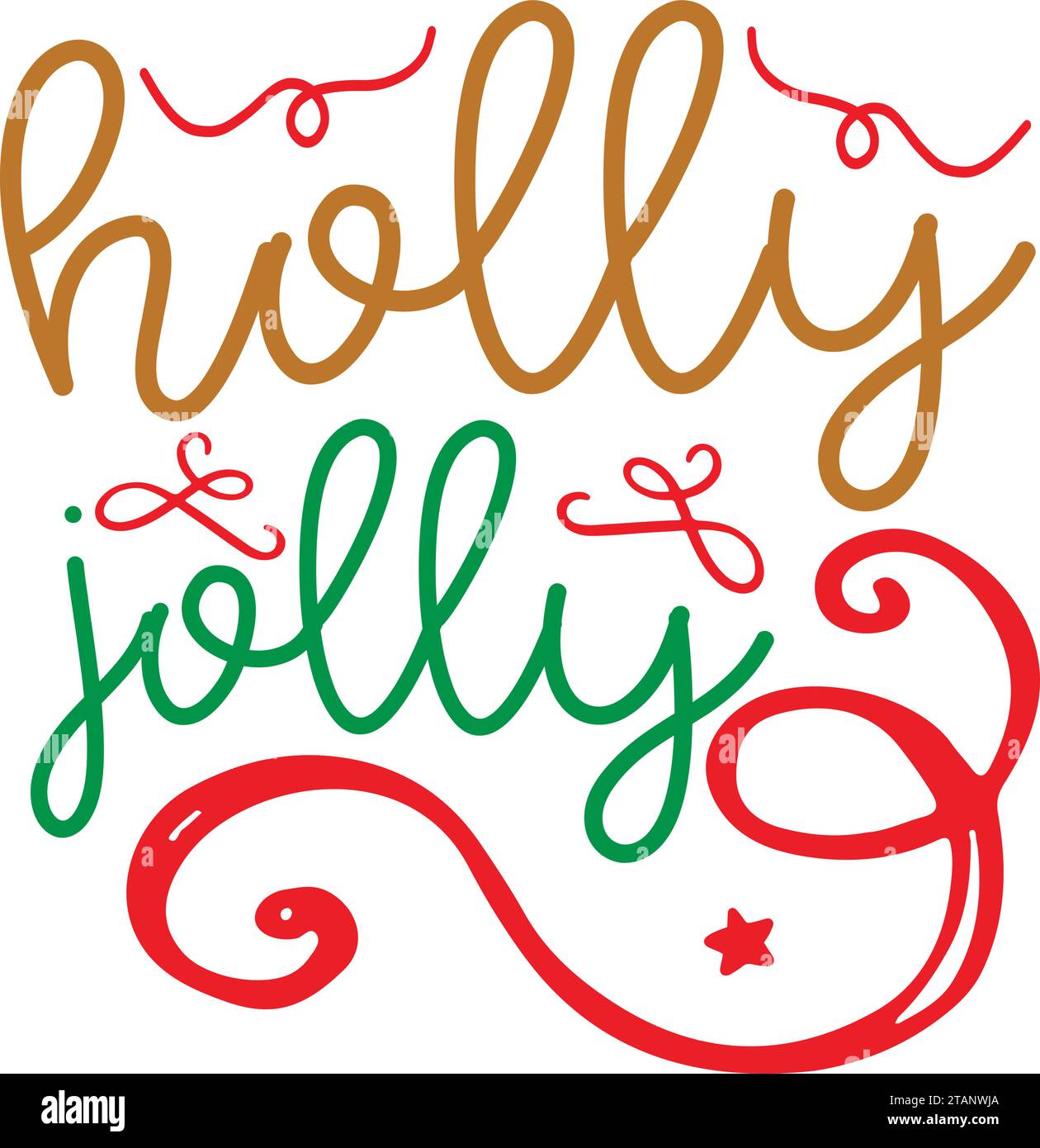 Holly jolly vibes Stock Vector Images - Alamy