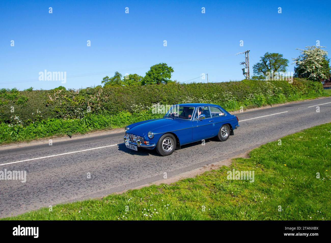 1972 MG B Gt Blue Car, 2 door fixed head coupe 1798 cc; Vintage ...