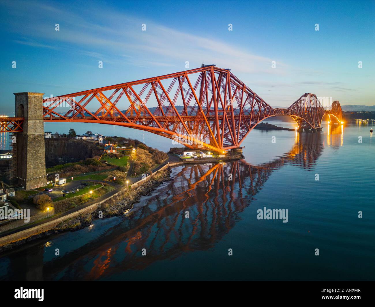 Aerial view of the forth bridge hi-res stock photography and images - Alamy