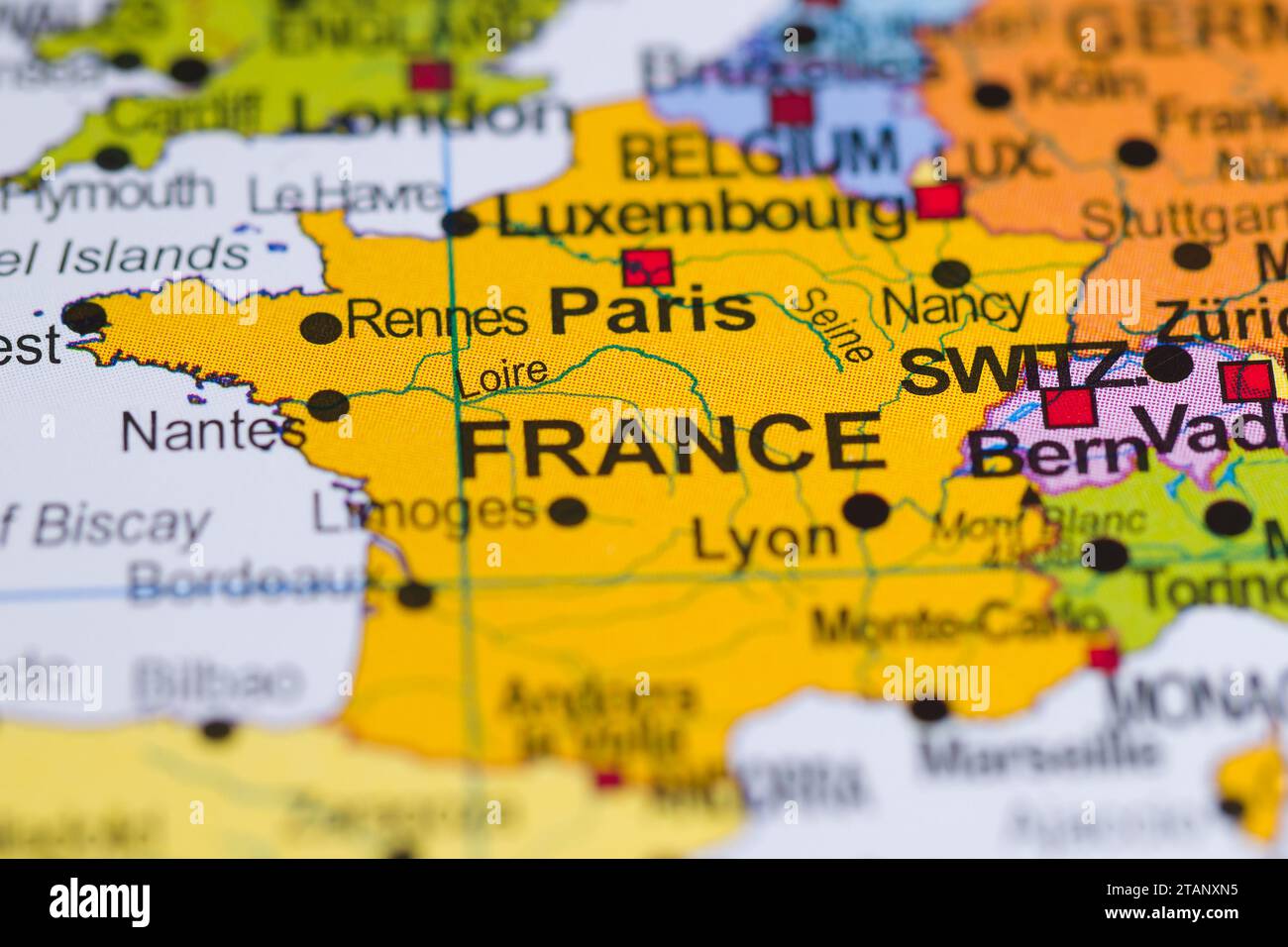 map political cartography colors close-up borders country location ...