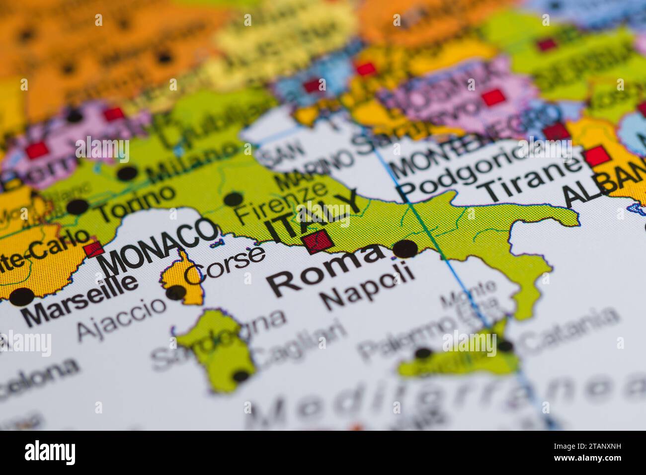 map political cartography colors close-up borders country location ...