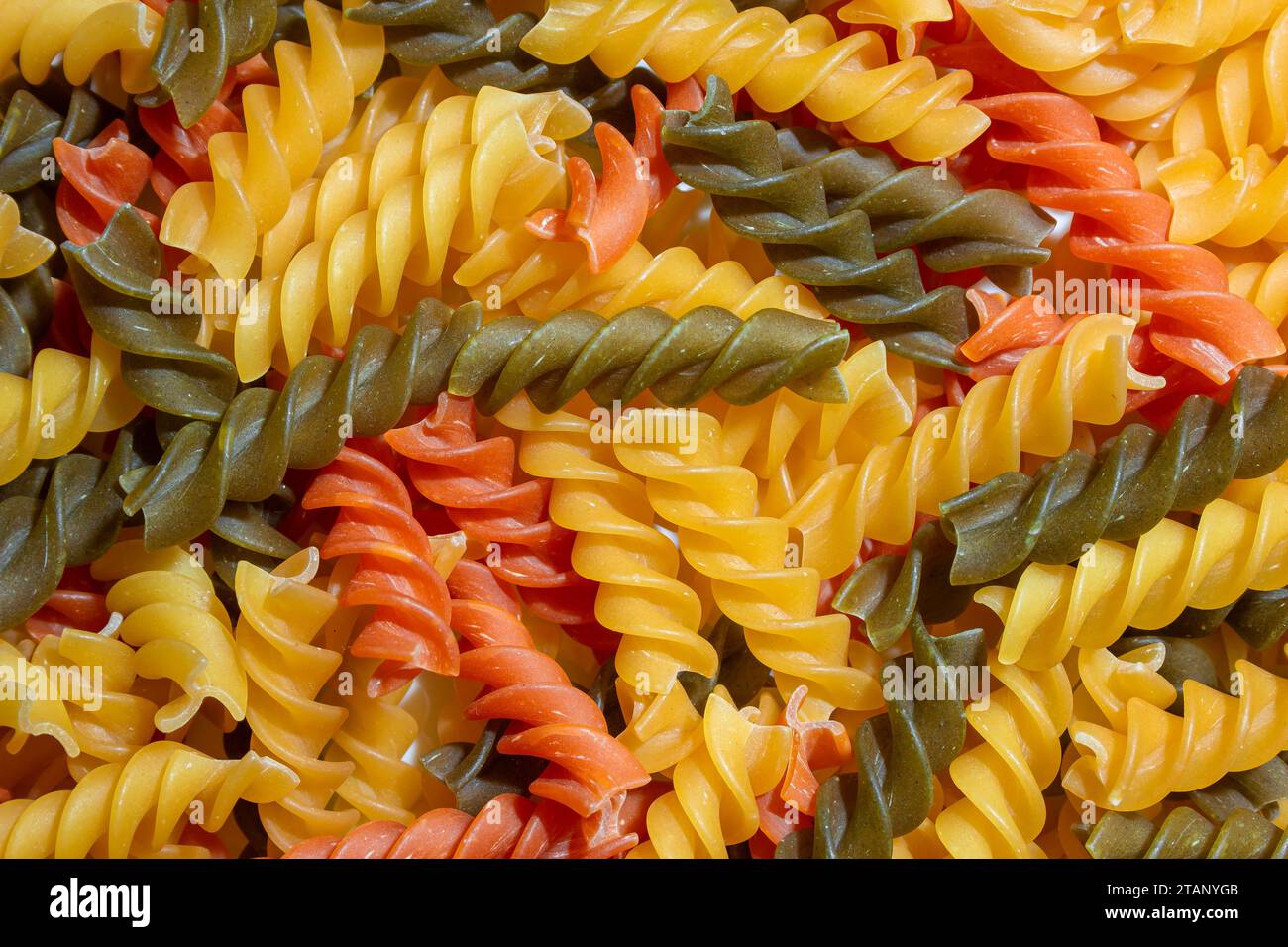 Uncooked Vibrant Colored Fusilli Pasta: A Mesmerizing Culinary Canvas ...
