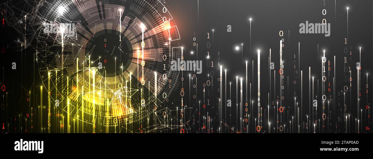 Big Data. Abstract digital futuristic vector illustration on technology ...