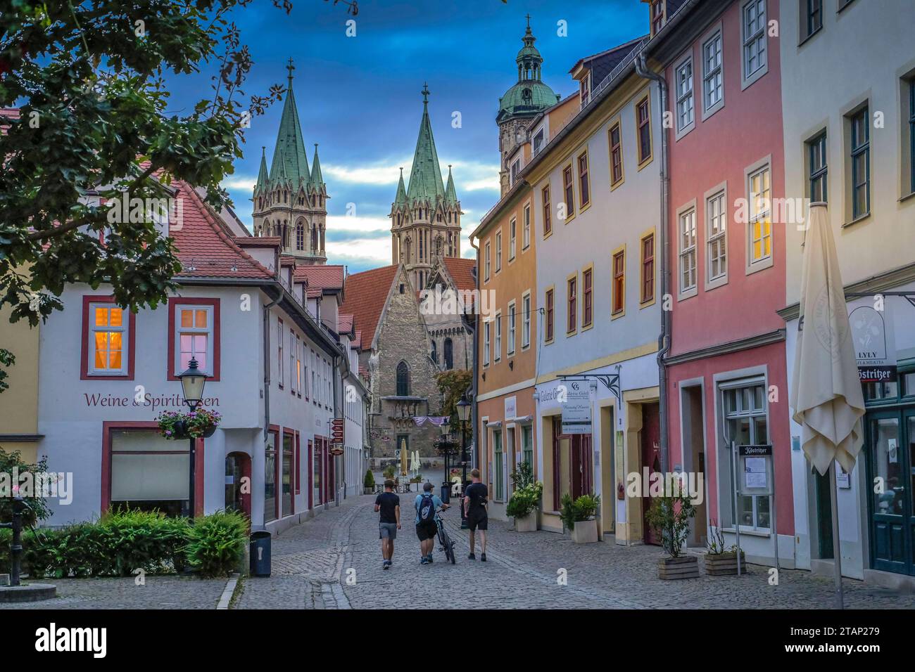 Altstadt, Altbauten, Steinweg, Dom St. Peter und Paul, Naumburg, Sachsen-Anhalt, Deutschland ...