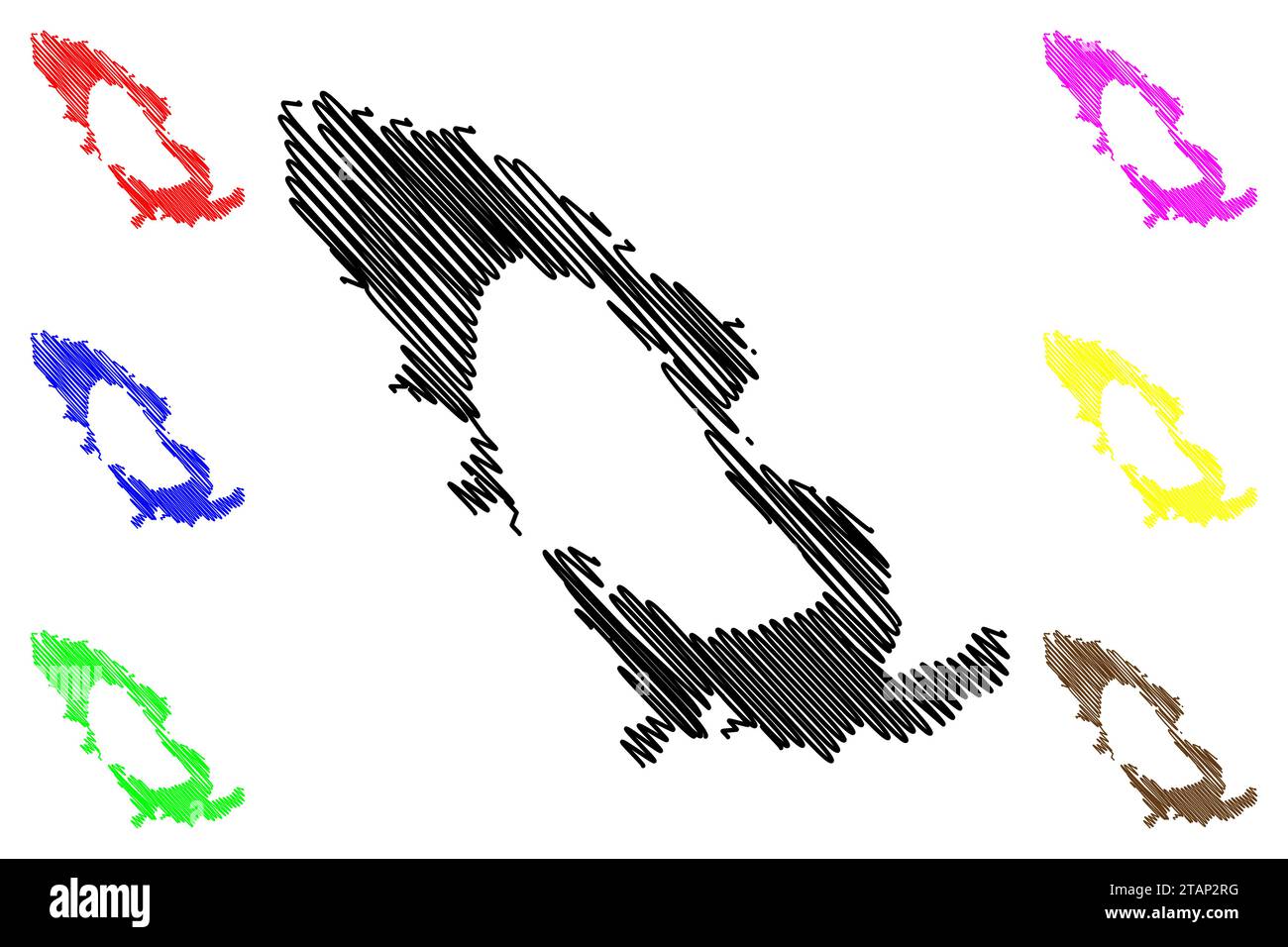 Lake Toba (Republic of Indonesia, Sumatra) map vector illustration ...