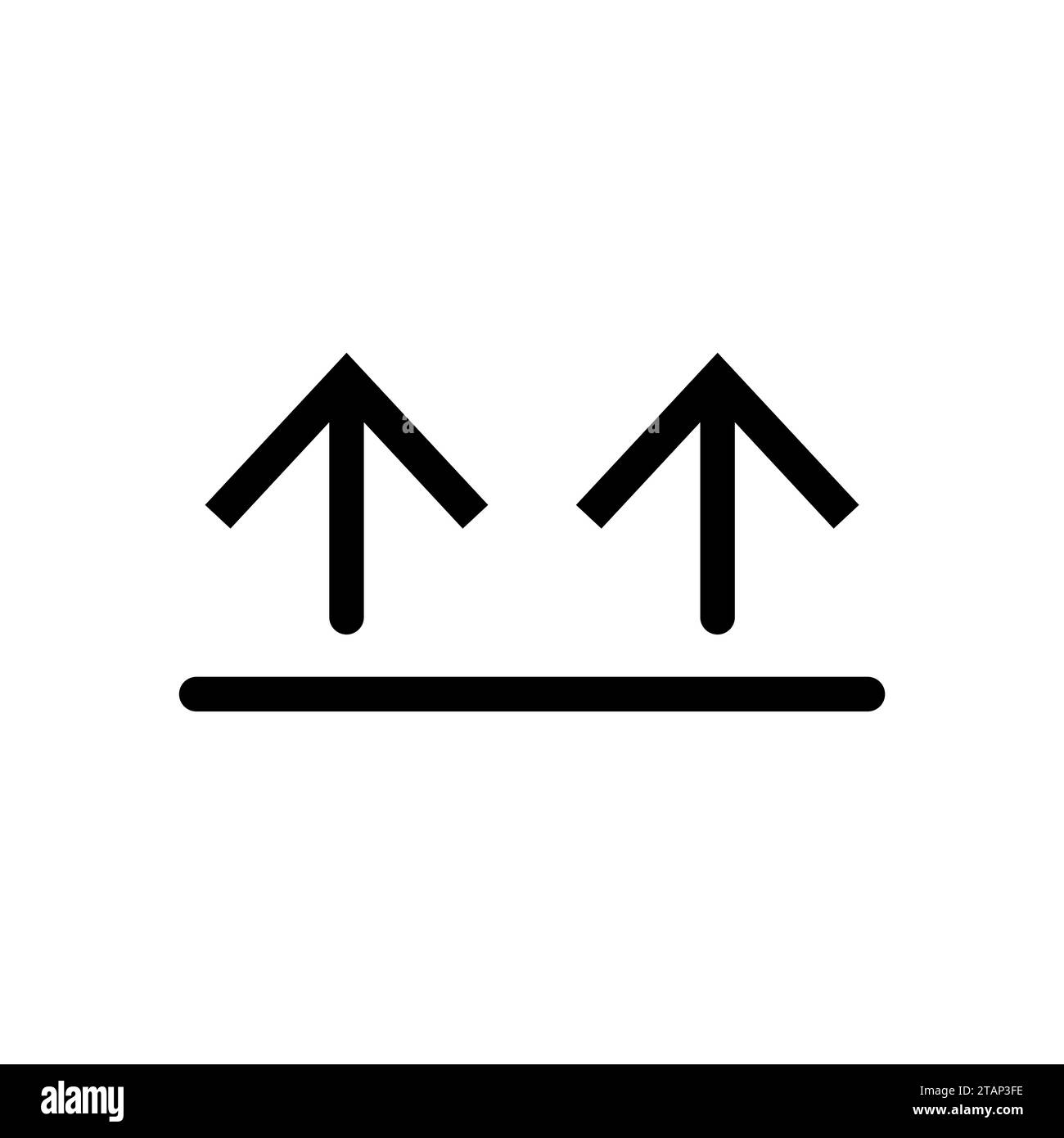Vector line icon arrow up thin black line points up, symbolizing growth ...