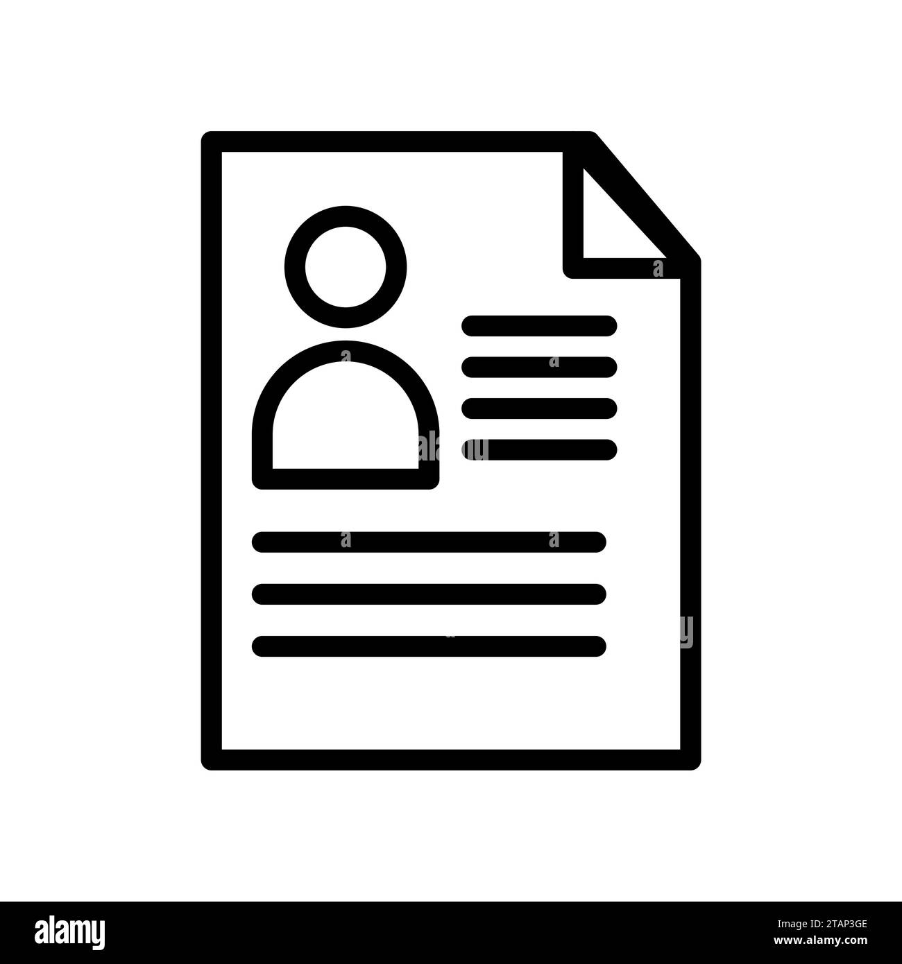 Vector icon business document and outline office symbol. Contract paper ...