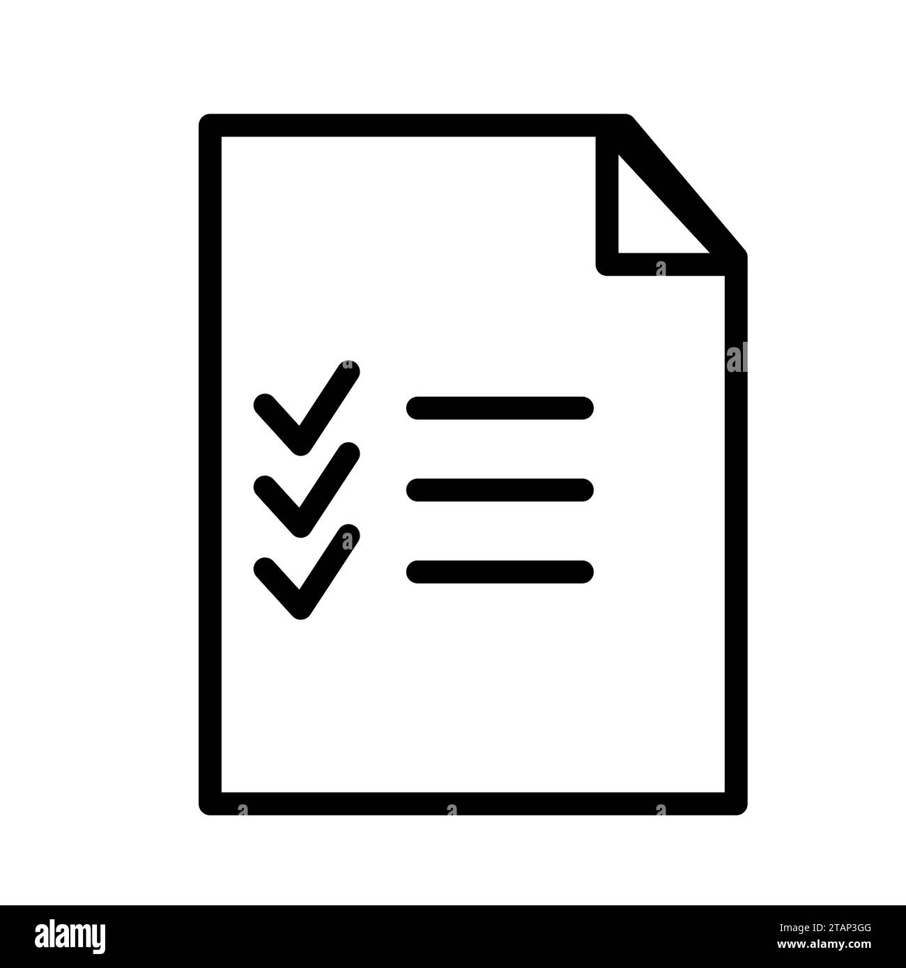 Document vector paper icon and office symbol business check page. File ...