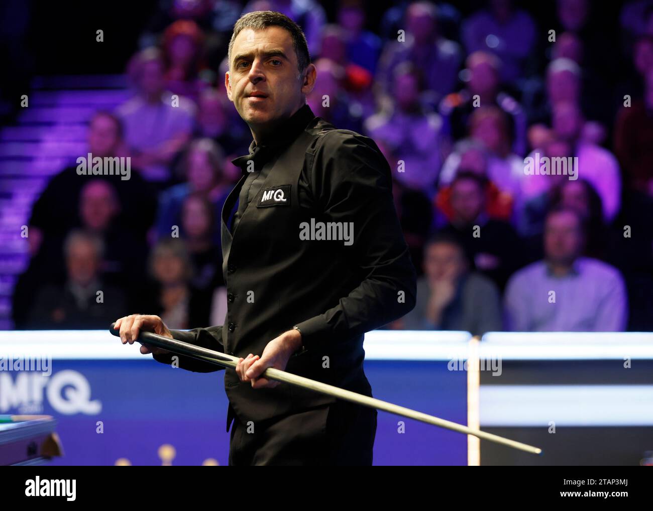 Ronnie O'Sullivan during his match against Hossein Vafaei (not pictured ...