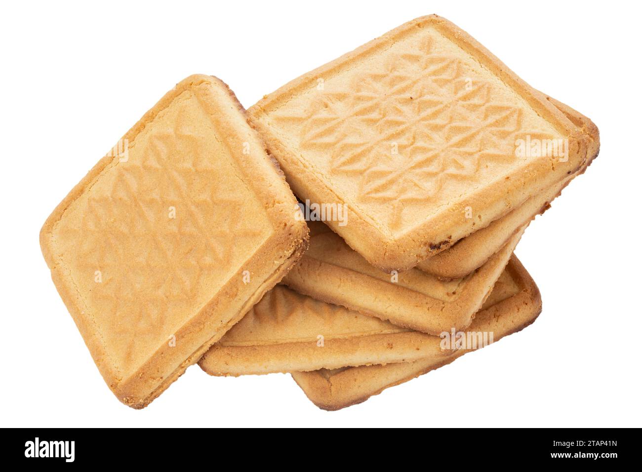 Delicious square shaped cookies. Fresh confectionery biscuit. File ...