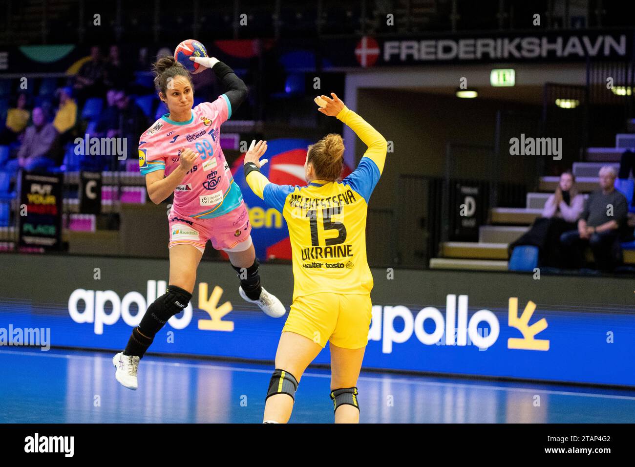 Frederikshavn, Denmark. 01st Dec, 2023. Mireya Gonzalez (99) of Spain ...