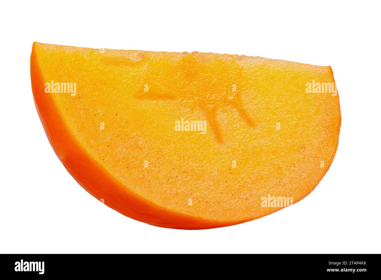 Persimmon slice isolated on white background. File contains clipping ...