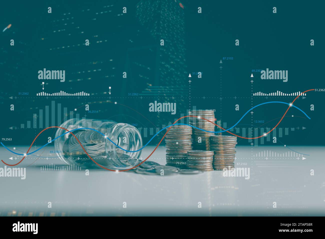 Stock market financial growth chart hi-res stock photography and images ...