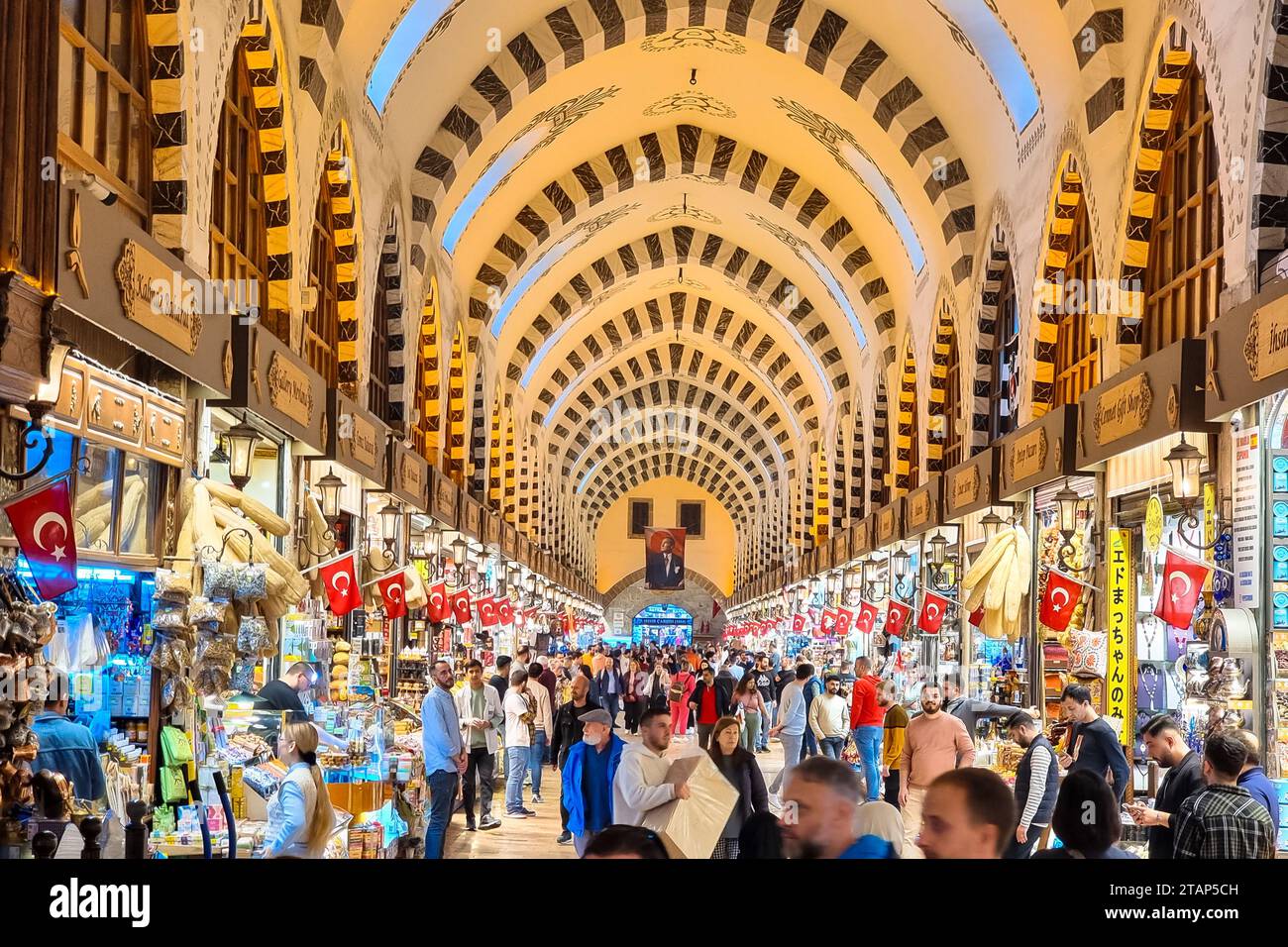 Istanbul, Turkey, November 22 2023: The Grand Bazaar in Istanbul view ...