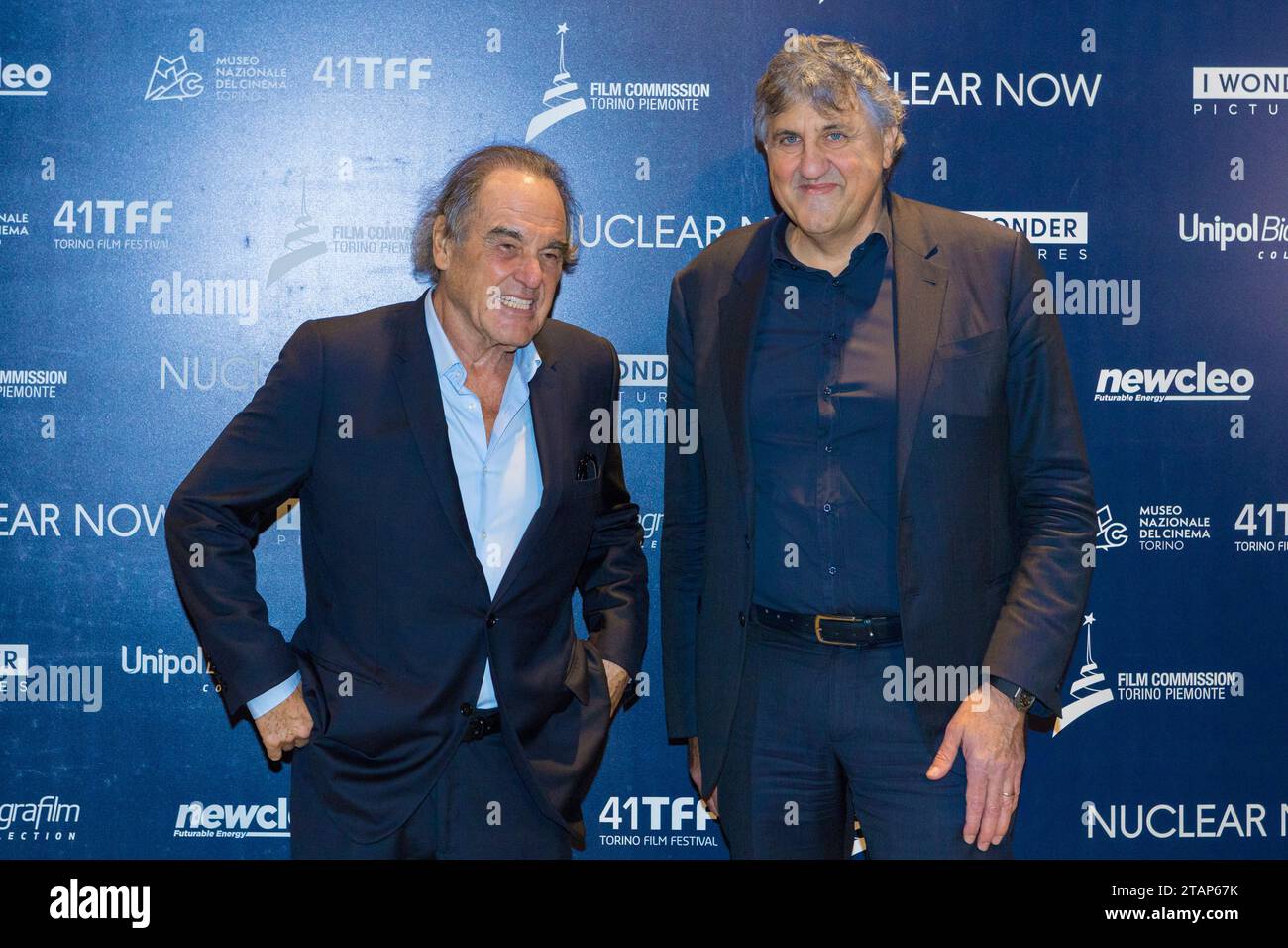 Torino, Italy. 2nd Dec, 2023. American film director Oliver Stone (left ...