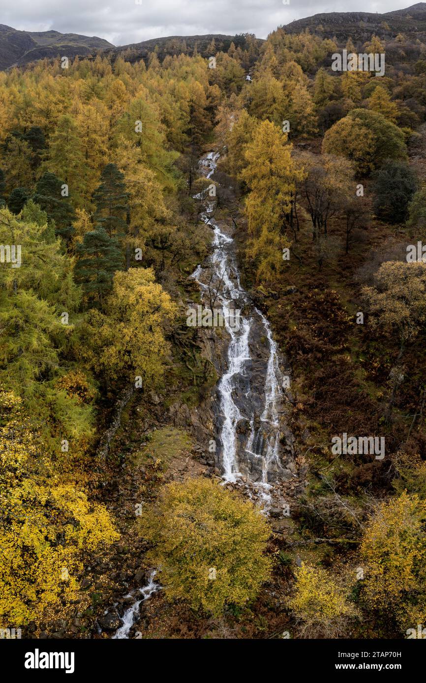 sour milk gill waterfall on red pike at buttermere lake district with ...