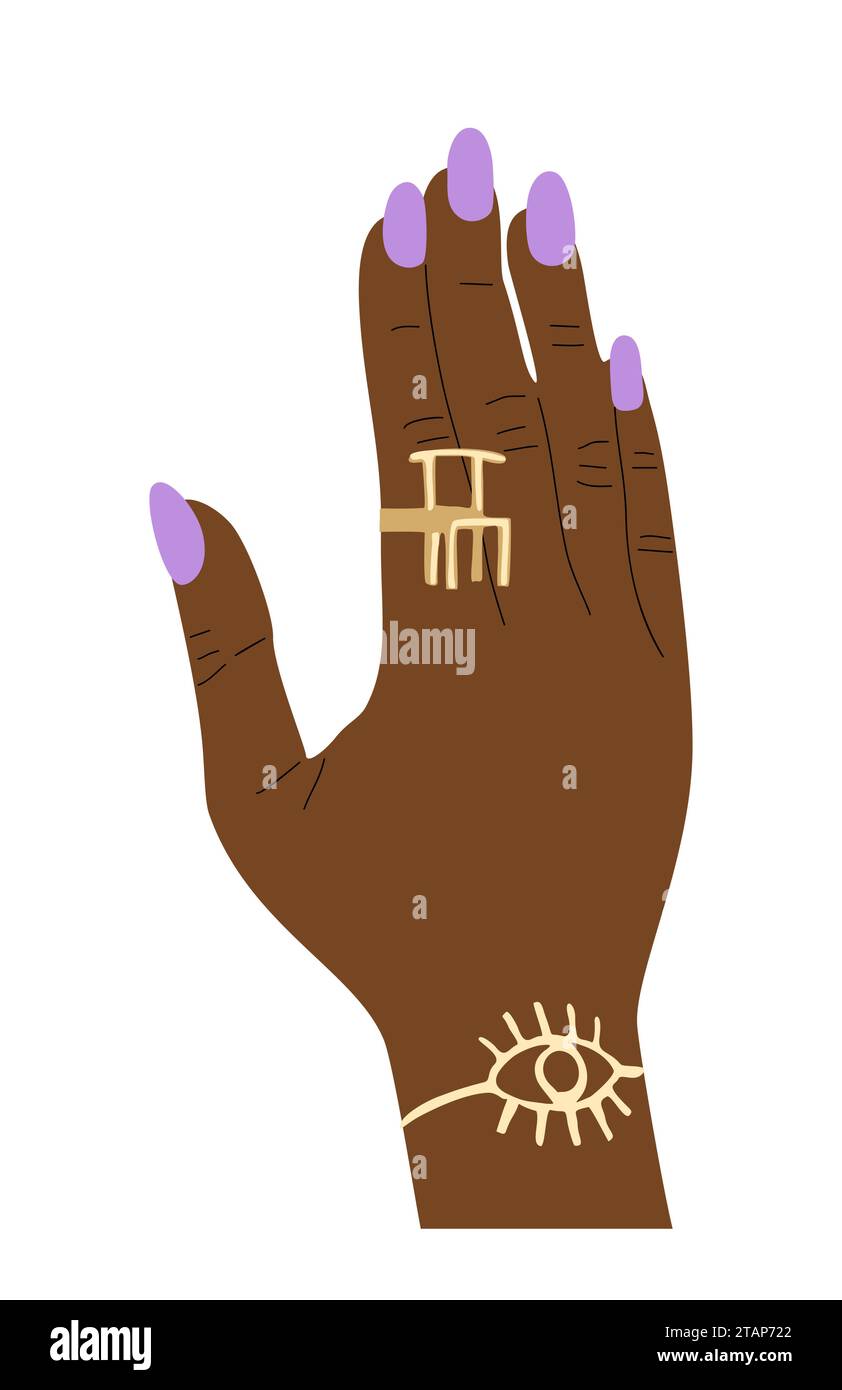 Woman wearing silver ring Cut Out Stock Images & Pictures - Alamy