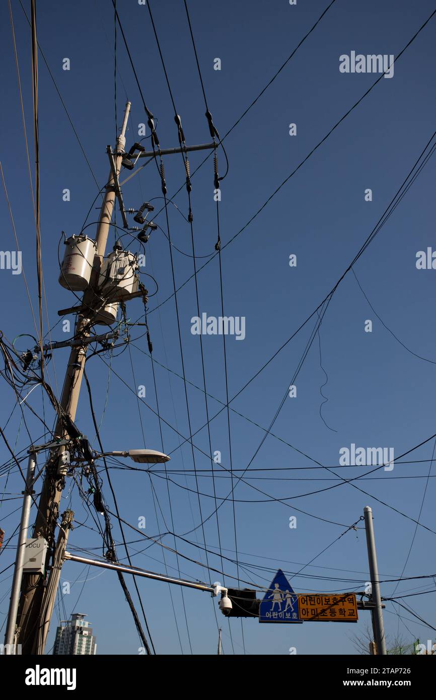 electric grid in Busan, South Korea Stock Photo - Alamy