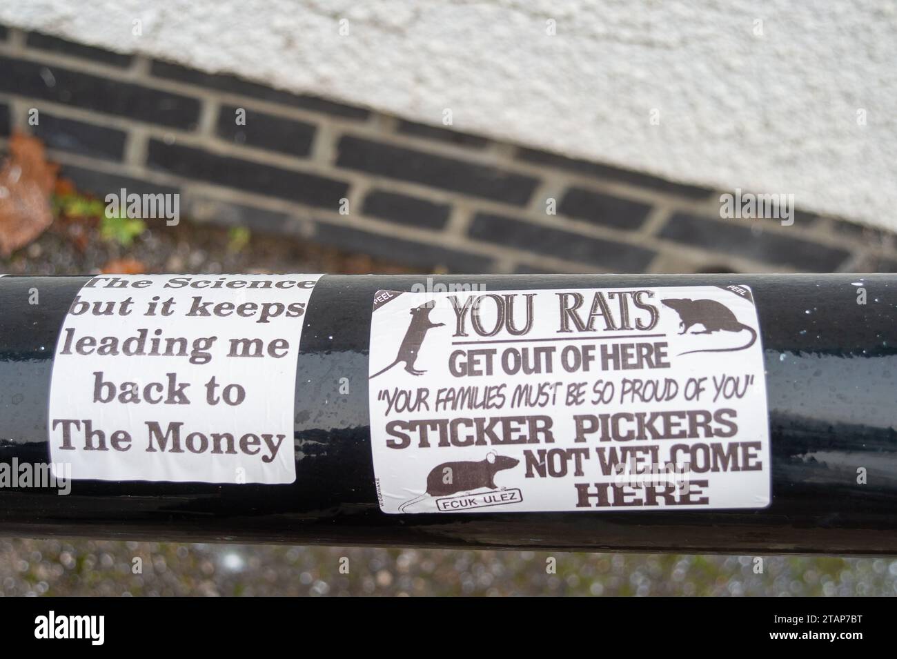 Harefield, UK. 2nd December, 2023. Anti Ultra Low Emission Zone (ULEZ ...