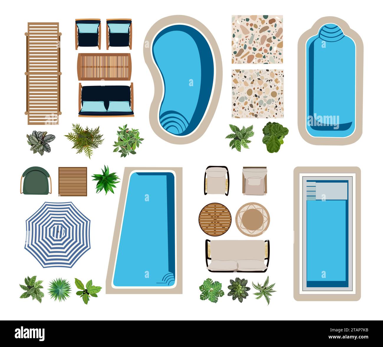 Outdoor top view icons for landscape design plan Stock Vector Image ... Outdoor top view icons for landscape design plan Stock Vector Image ...
