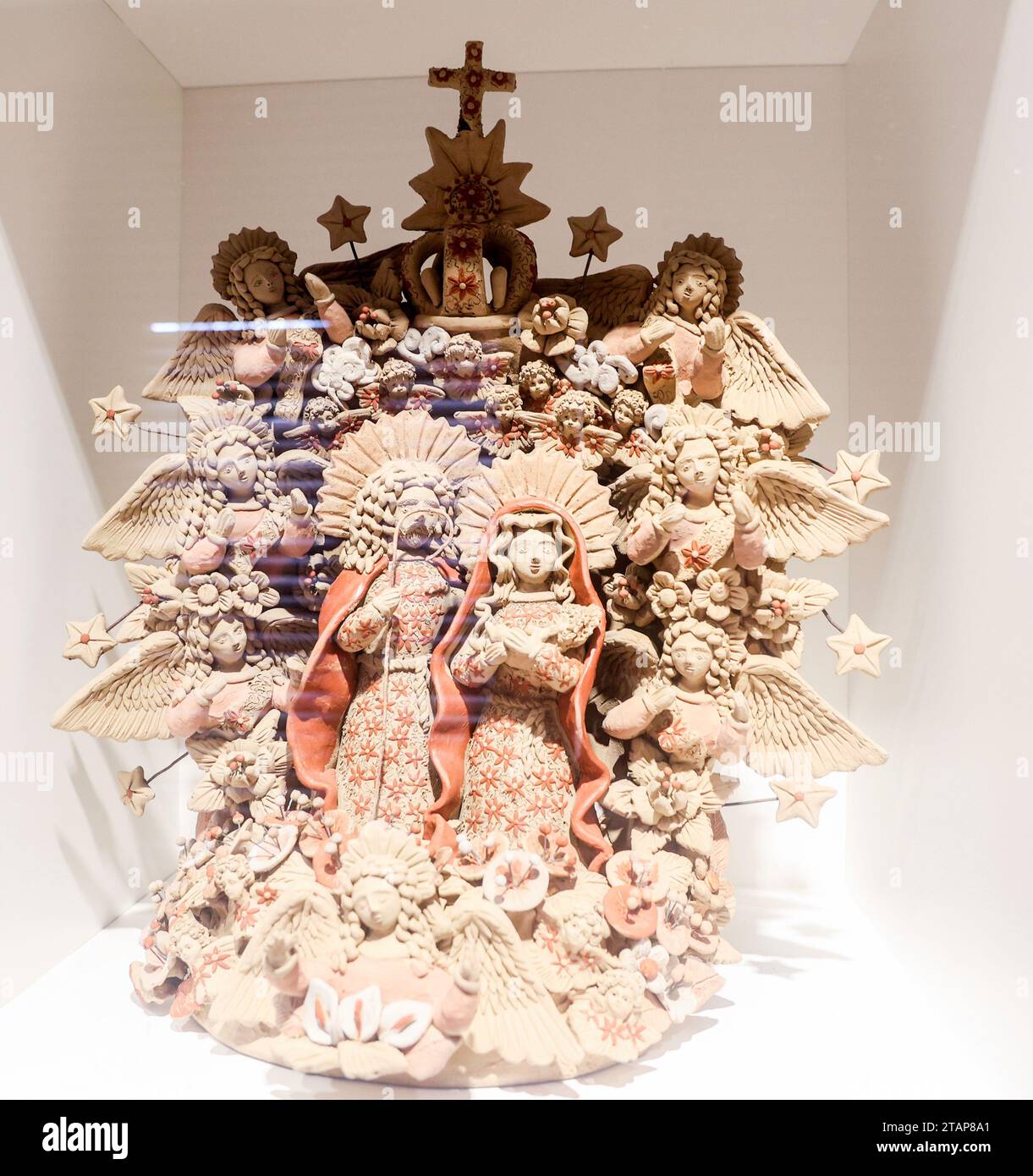 A typical Mexican Nativity Scene at the Casa de México, on December 2 ...