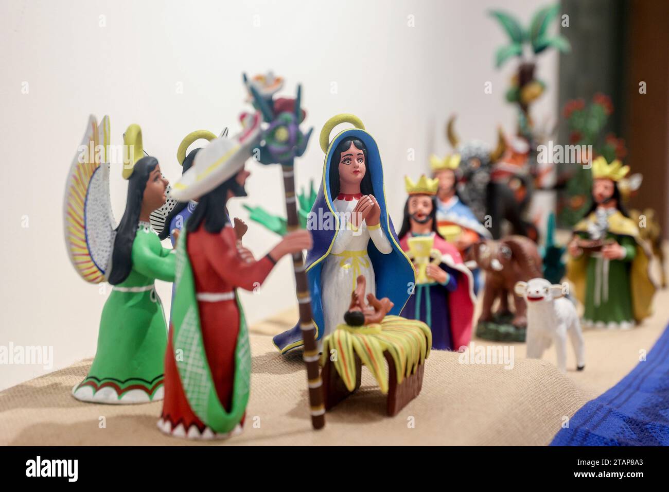 A typical Mexican Nativity Scene at the Casa de México, on December 2 ...