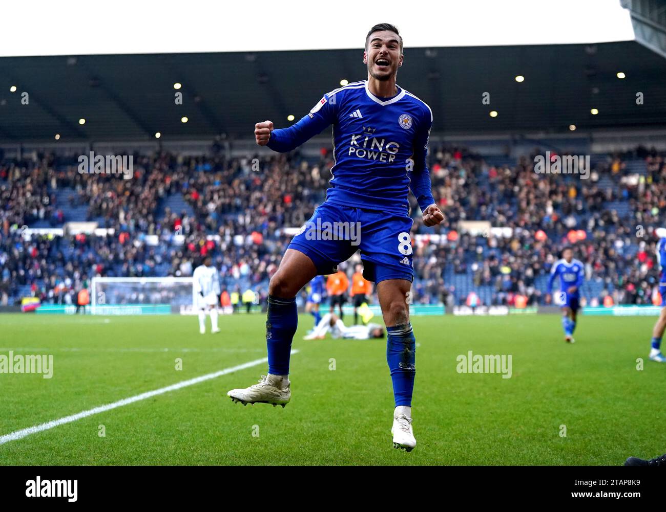 Leicester City's Harry Winks celebrates at the end of the Sky Bet ...