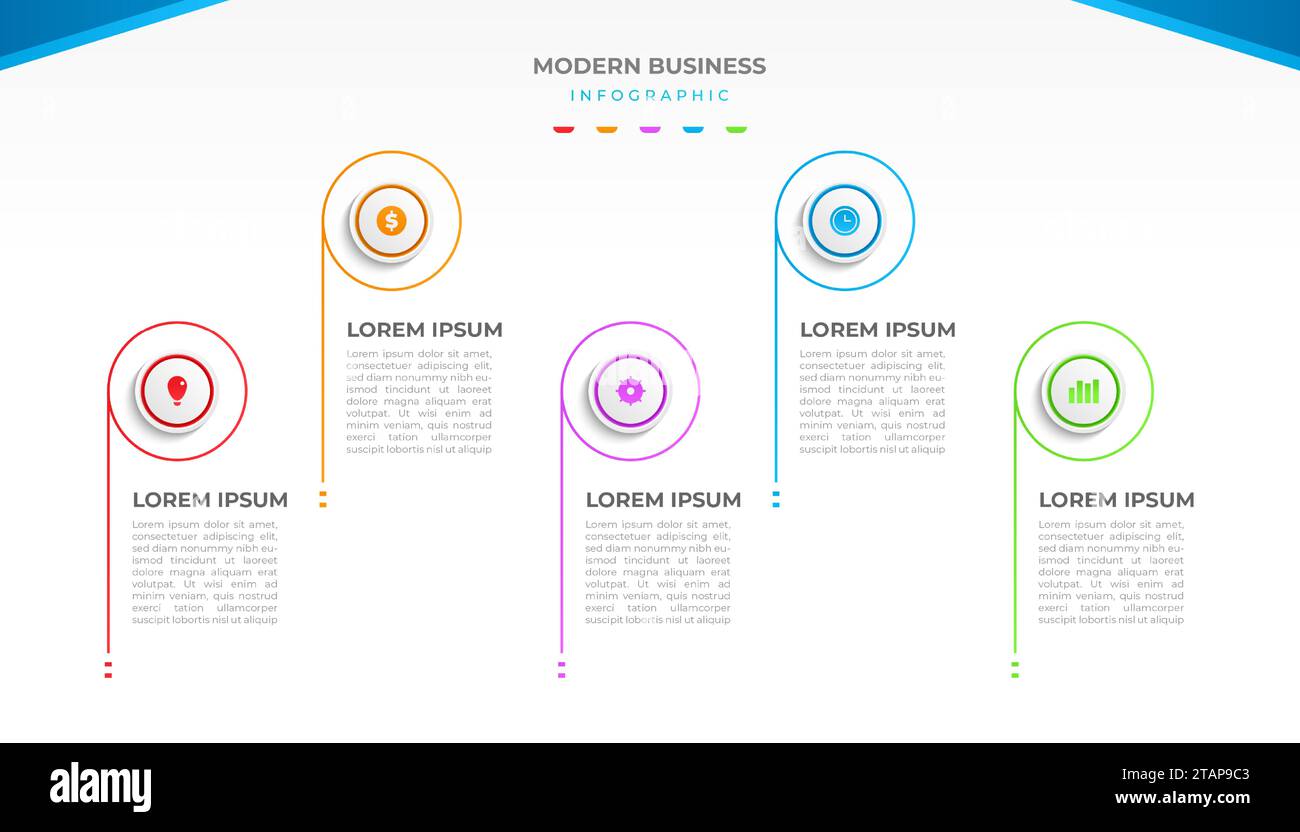 Business Visualization Infographic Design with Realistic Style for ...