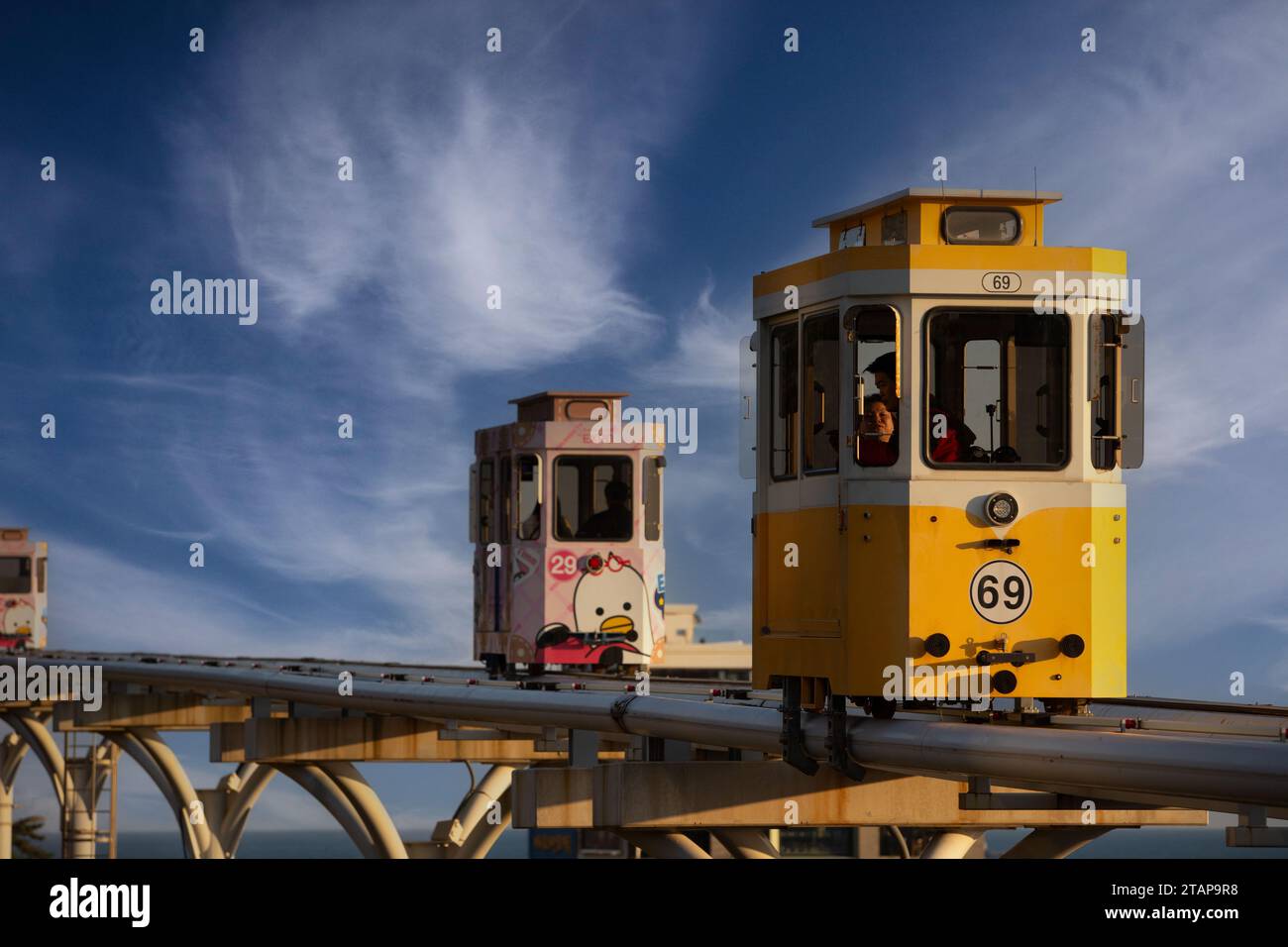 SKY Capsule Tram in Haeundae Blue Line in Busan, South Korea Stock ...
